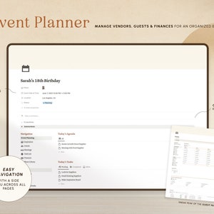 Notion Template Event Planner, Party Checklist, Event Organizer Notion ...