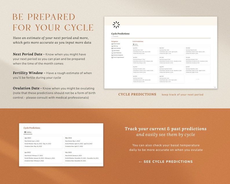 Notion Template Period Tracker Ovulation Tracker Menstrual | Etsy