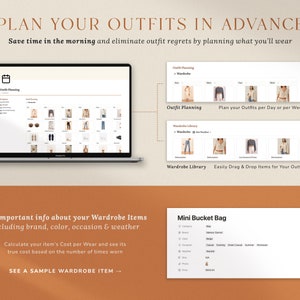 Notion Template Wardrobe Manager Notion Outfit Planner - Etsy