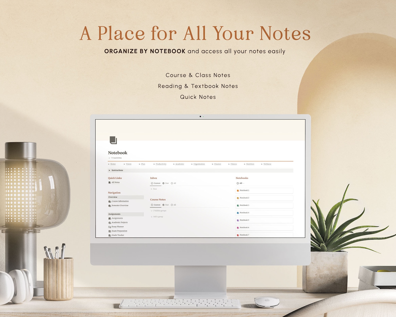 Notion Template Student Planner | Academic Planner, School Planner for ...
