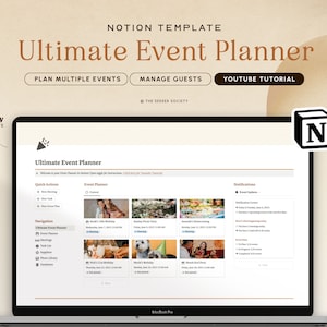 Notion Template Event Planner, Party Checklist, Event Organizer Notion ...