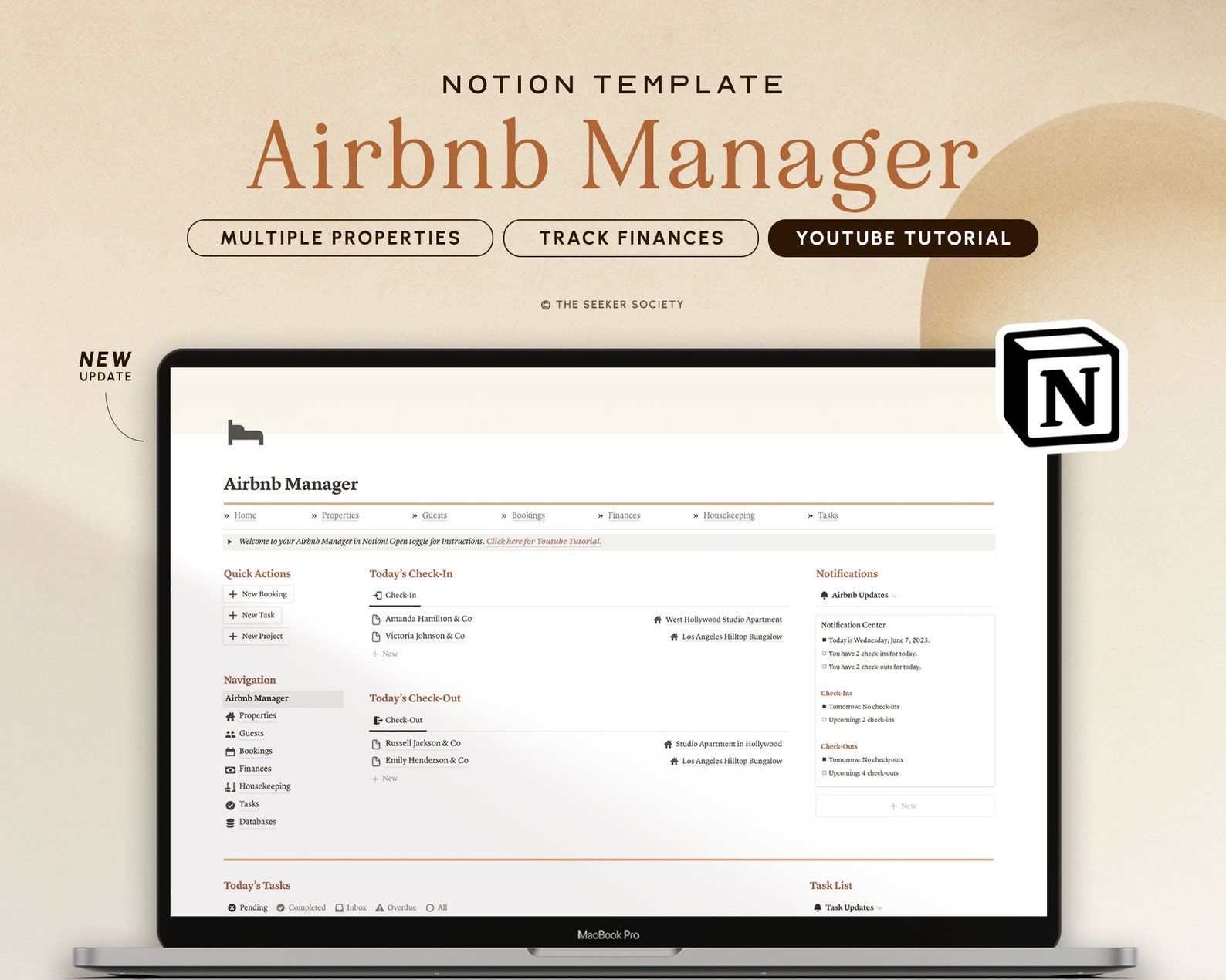 Notion Template Airbnb Tracker, Airbnb Manager, Airbnb Host Template ...