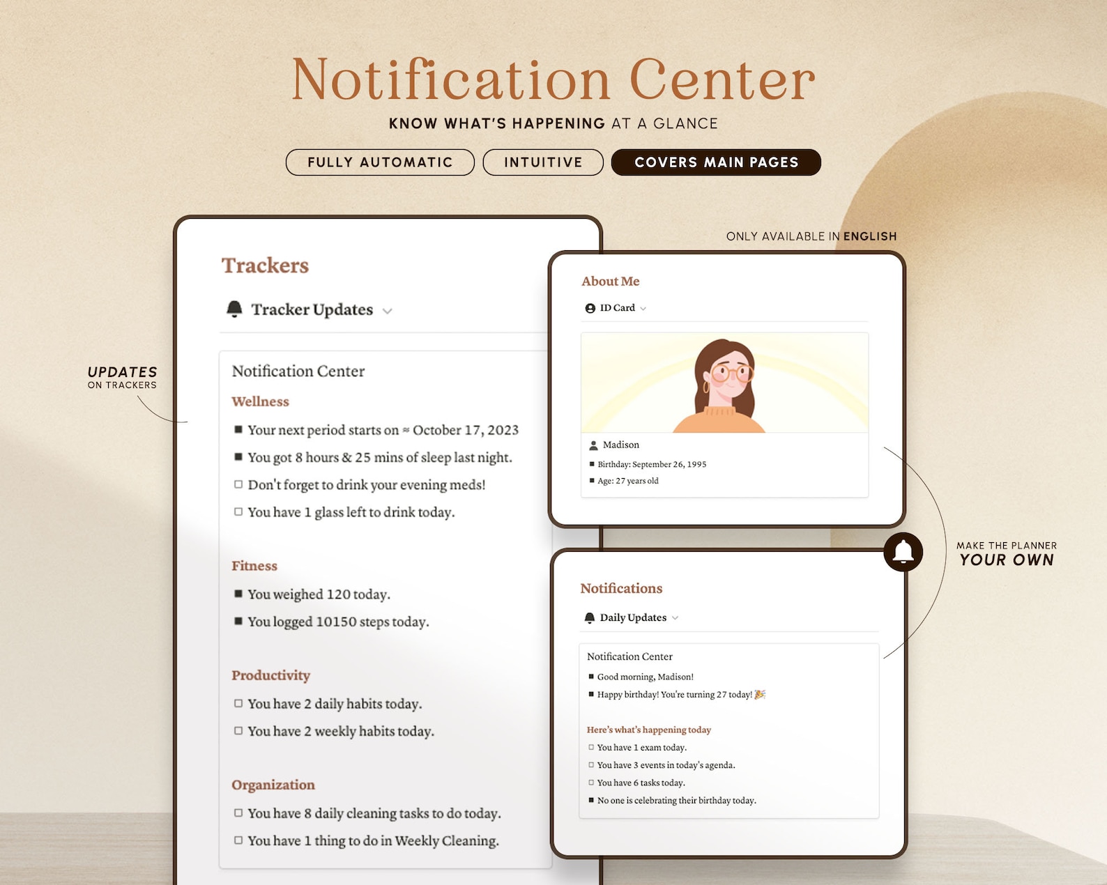 Notion Template Student Planner | Academic Planner, School Planner for ...