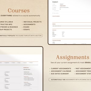 Notion Template Student Planner | Academic Planner, School Planner for ...