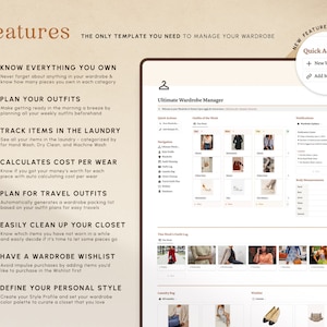 Notion Template Wardrobe Manager, Notion Outfit Planner, Notion ...