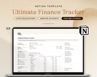 Notion Template Personal Finance Tracker Budget Tracker Income and Expense Tracker Notion ...