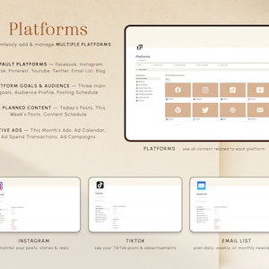 Notion Template Social Media Planner, Content Planner for Business ...