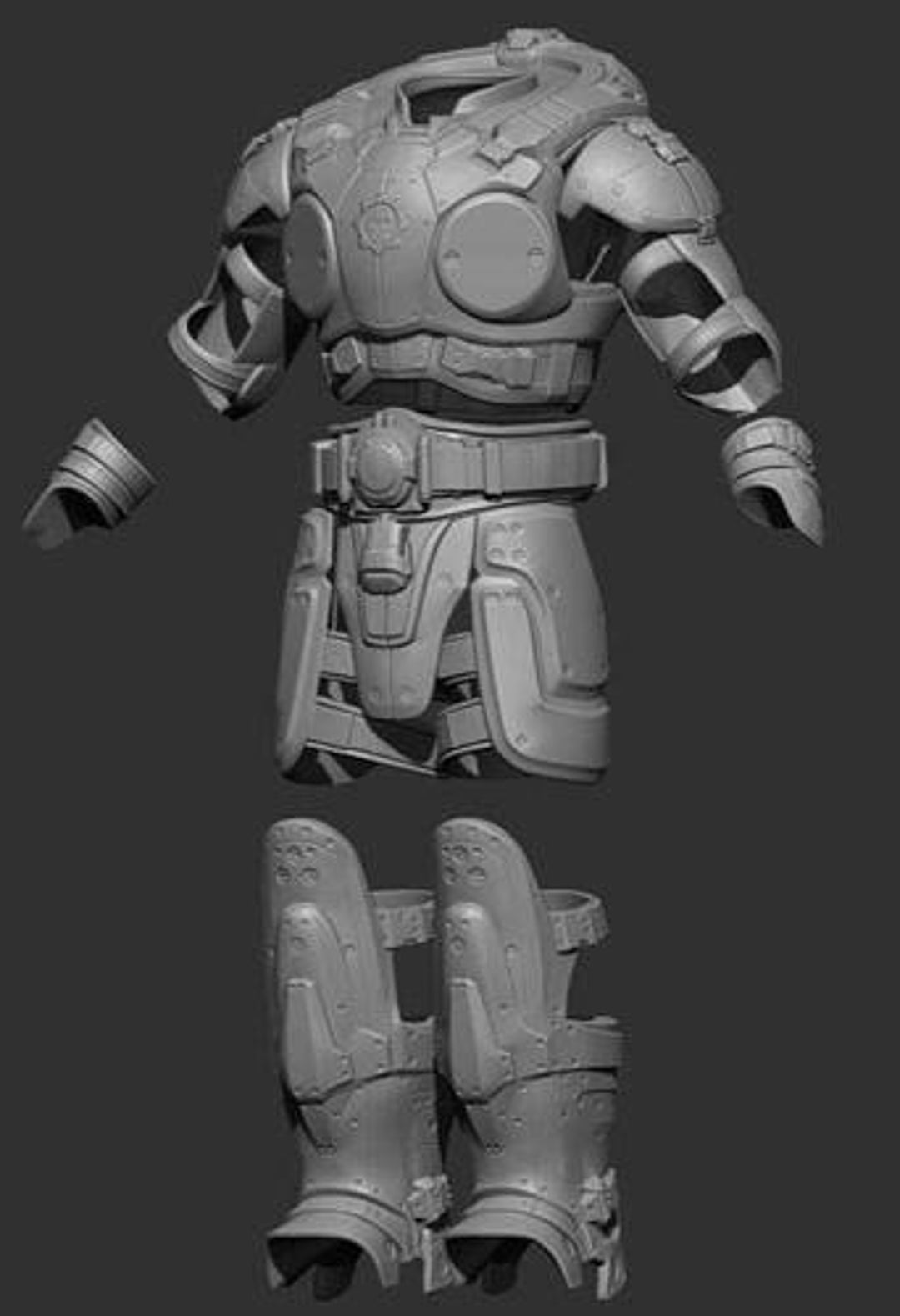 3D Print Model Gears of War Marcus Fenix Style COG Armour Files ...