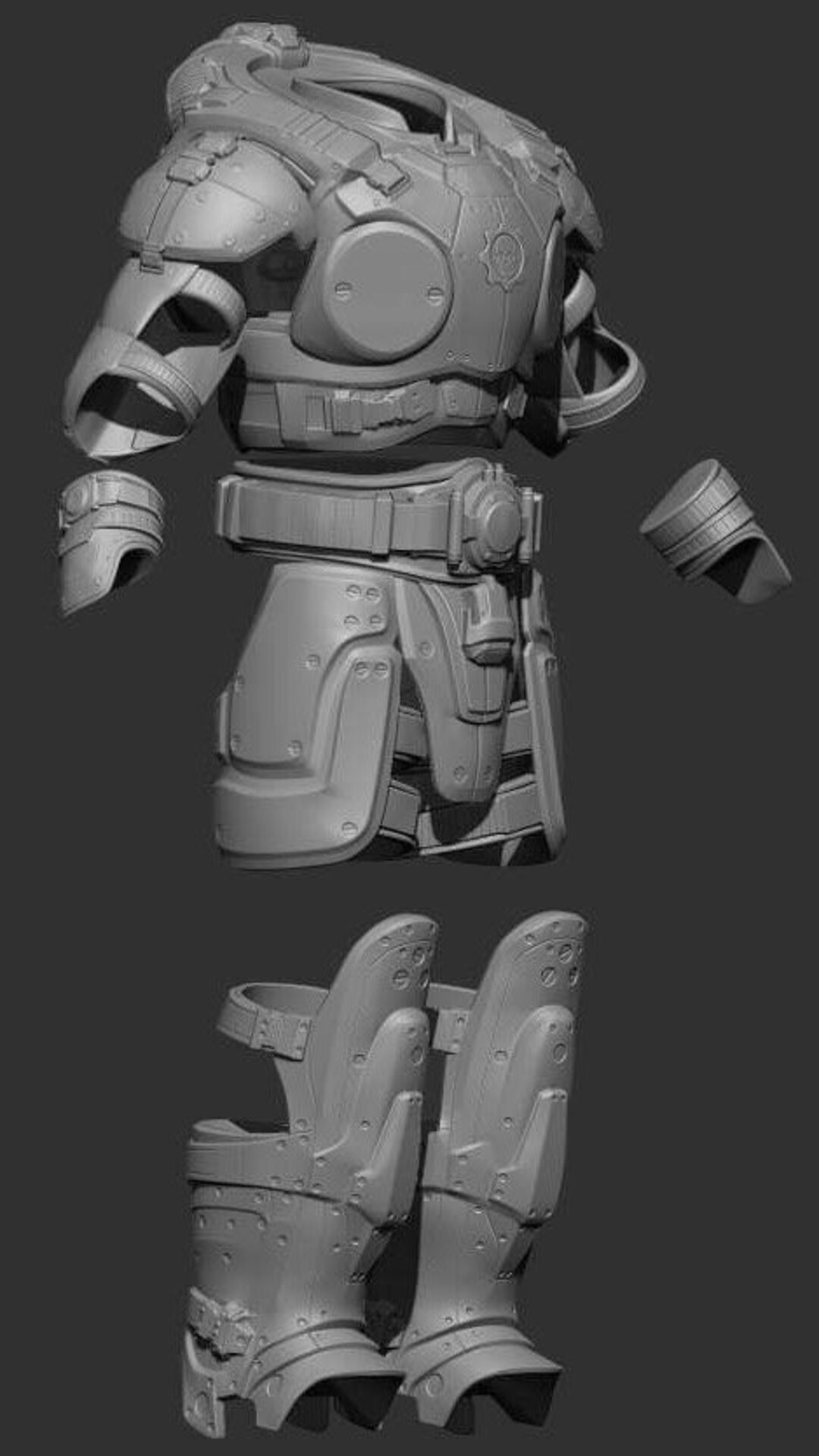 3D Print Model Gears of War Marcus Fenix Style COG Armour Files ...