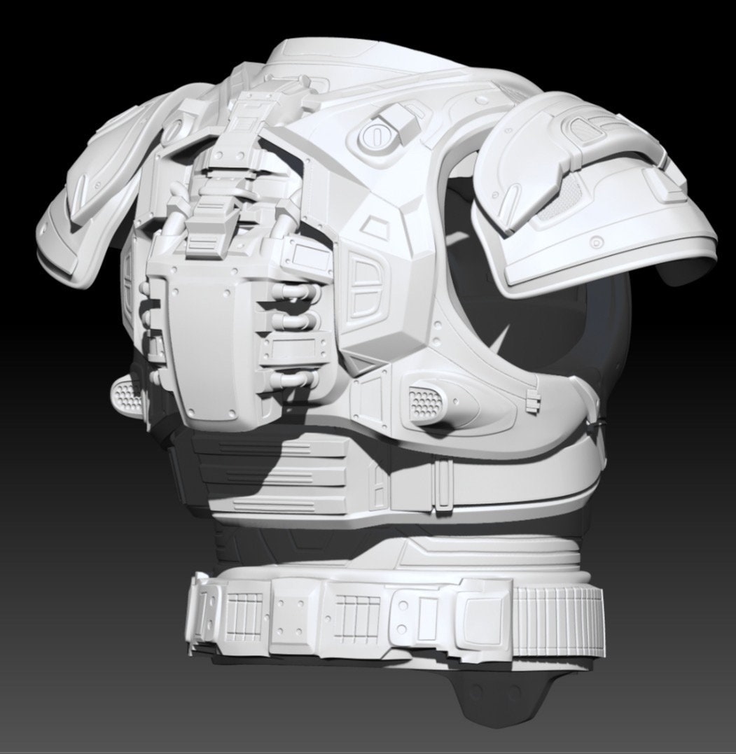 Modelo de impresión 3D Gears of War Damon Baird estilo COG Armor ...