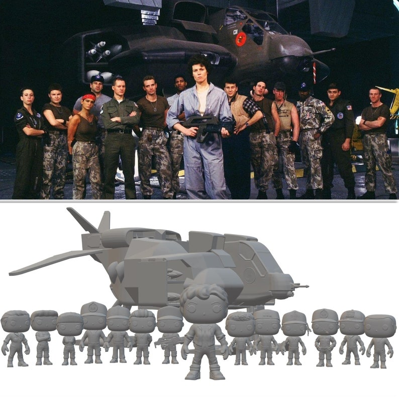 3D Print Models Colonial Marine, STL Files 3D Print Funko Aliens ...