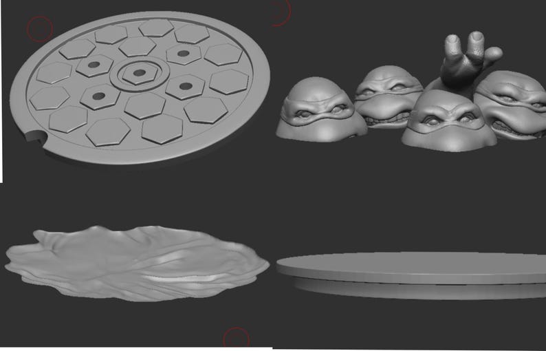 Ninja Leo Mikey Donny Raph Manhole Cover STL 3D Print Files Prop - Etsy