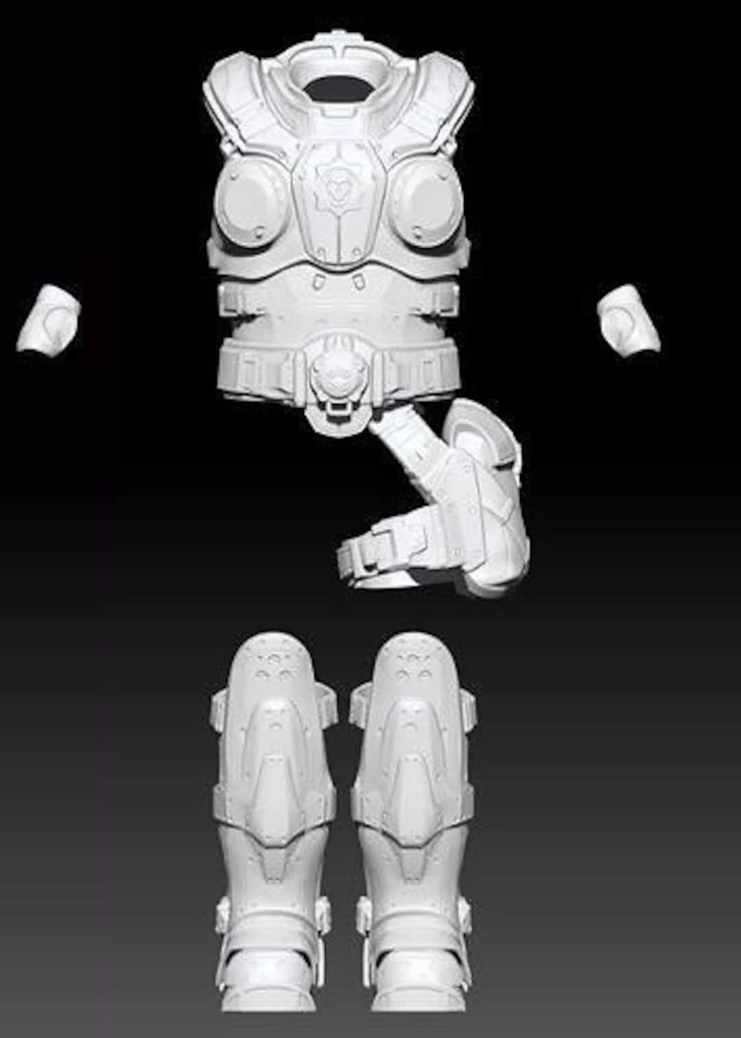 3D Print Model Gears of War Augustus ‘cole Train’ Cole Style COG Armour ...