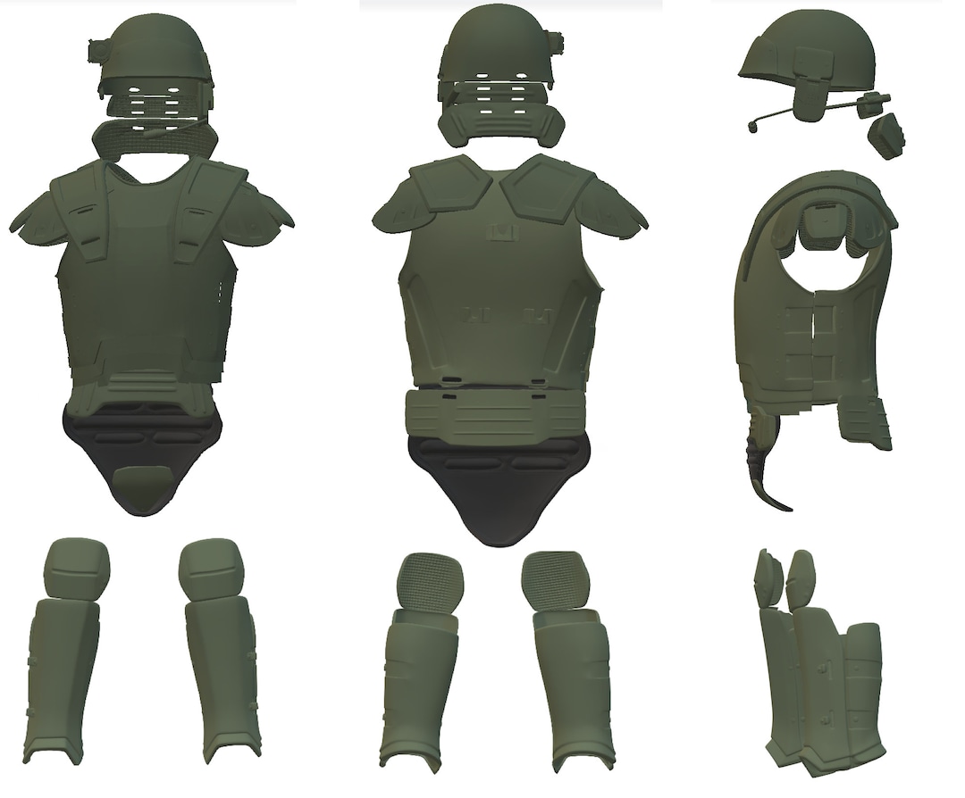 3D Print Model Colonial Marine STL Files Armour Replica Prop Cosplay V2 ...