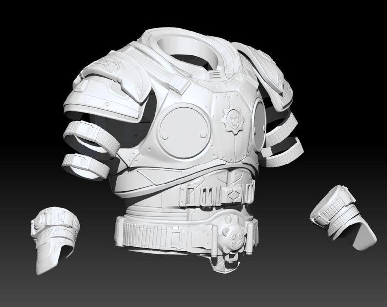 3D Print Model Gears of War Anthony, Ben Carmine Damon Baird Style COG ...