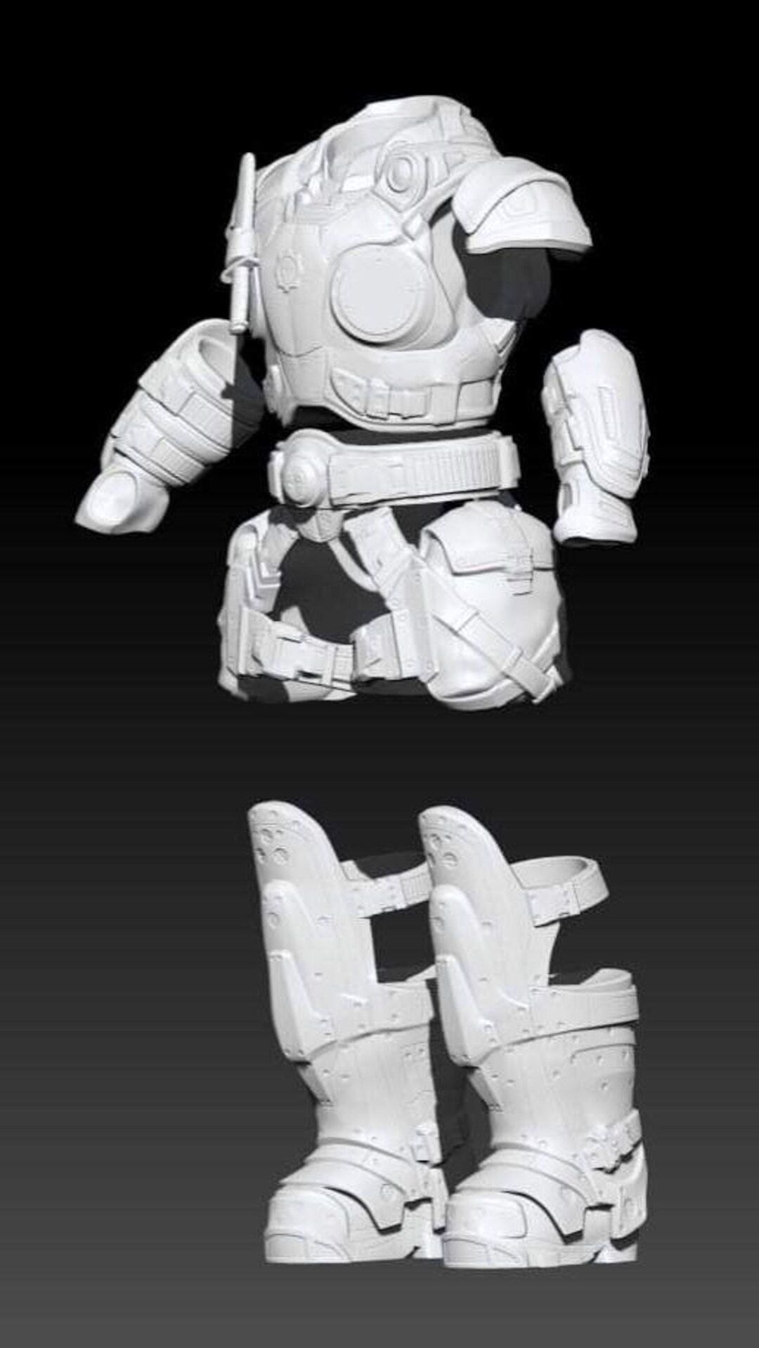3D Print Model Gears of War Dom Dominic Santiago Style COG Armour Files ...