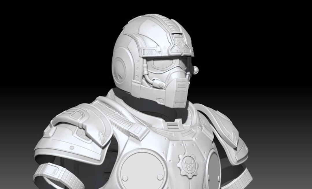 3D Print Model Gears of War Anthony Carmine COG Helmet Files, Cosplay ...