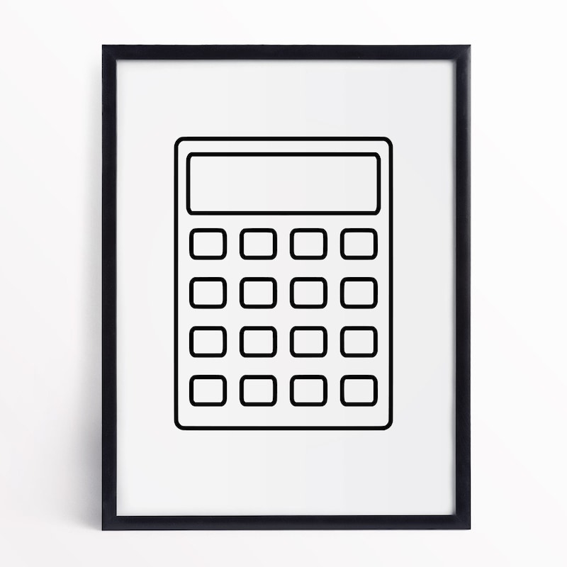 Calculator Svg - Etsy