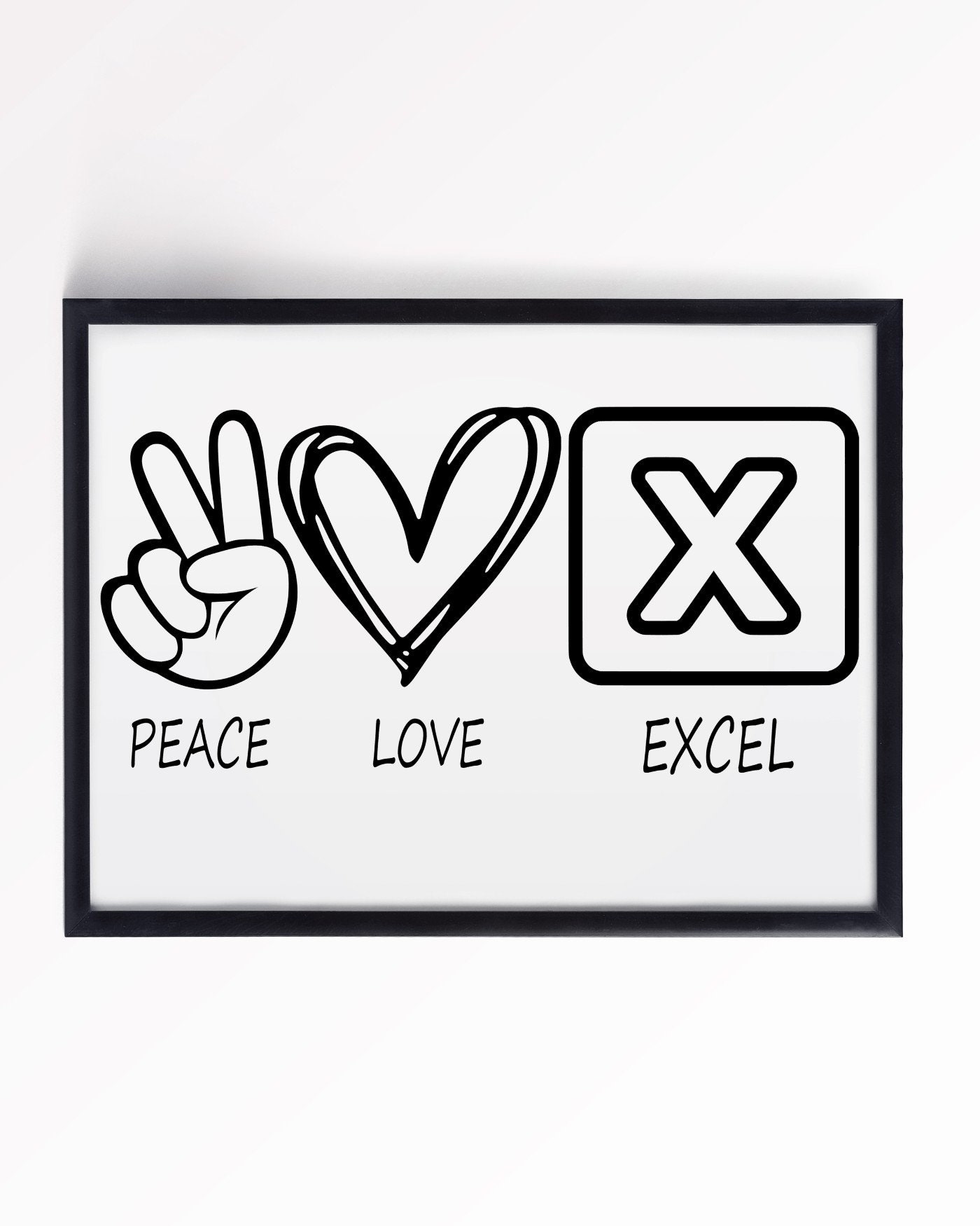Peace Love Excel Digital Download SVG, Png, Jpg, Pdf - Etsy