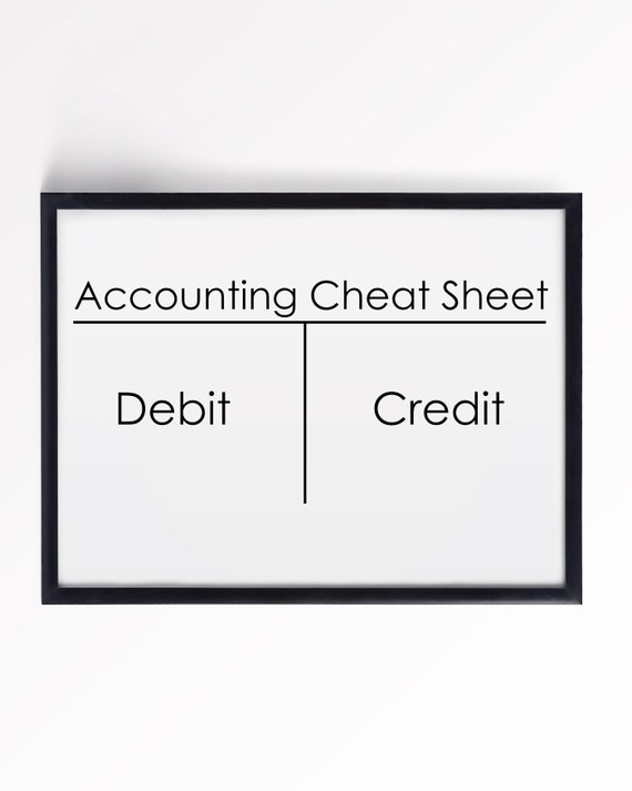 Accounting Cheat Sheet SVG Png Jpg Pdf - Etsy