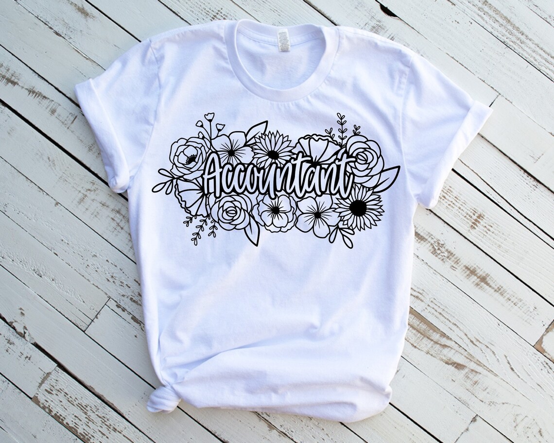 Accountant With Flowers Digital Download Svg Png Jpg Pdf - Etsy