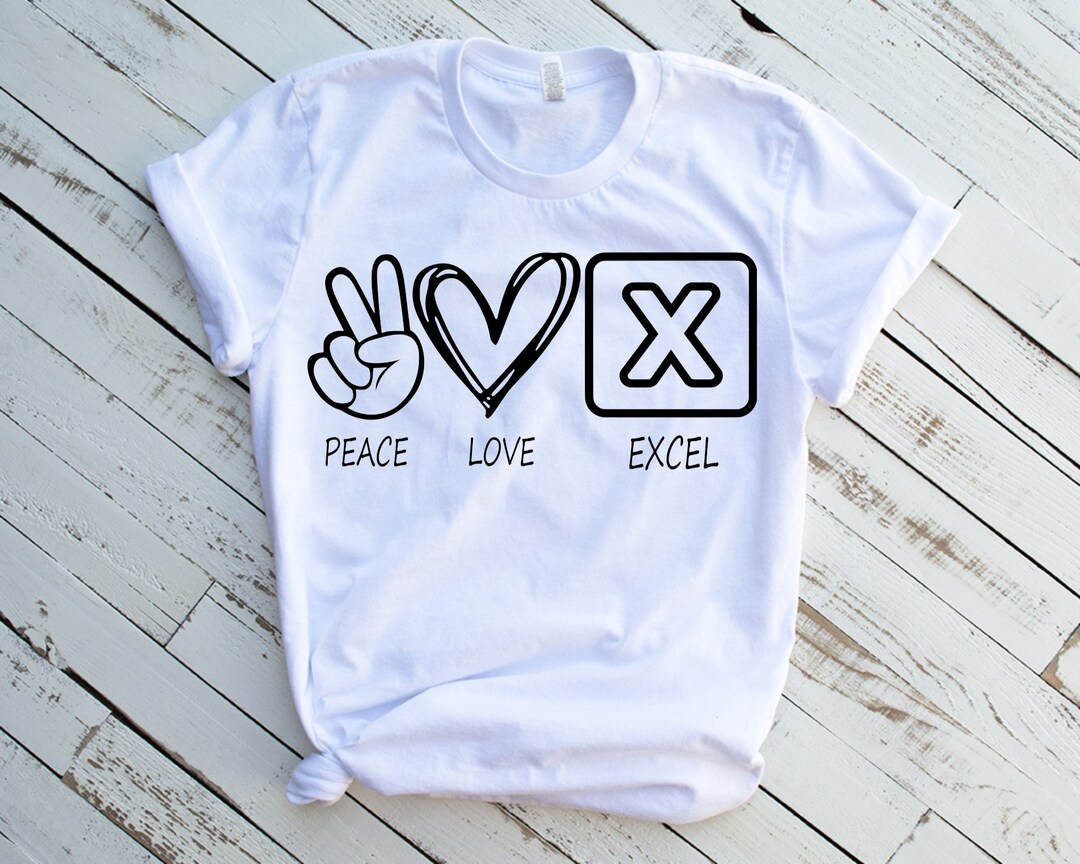 Peace Love Excel Digital Download SVG, Png, Jpg, Pdf - Etsy