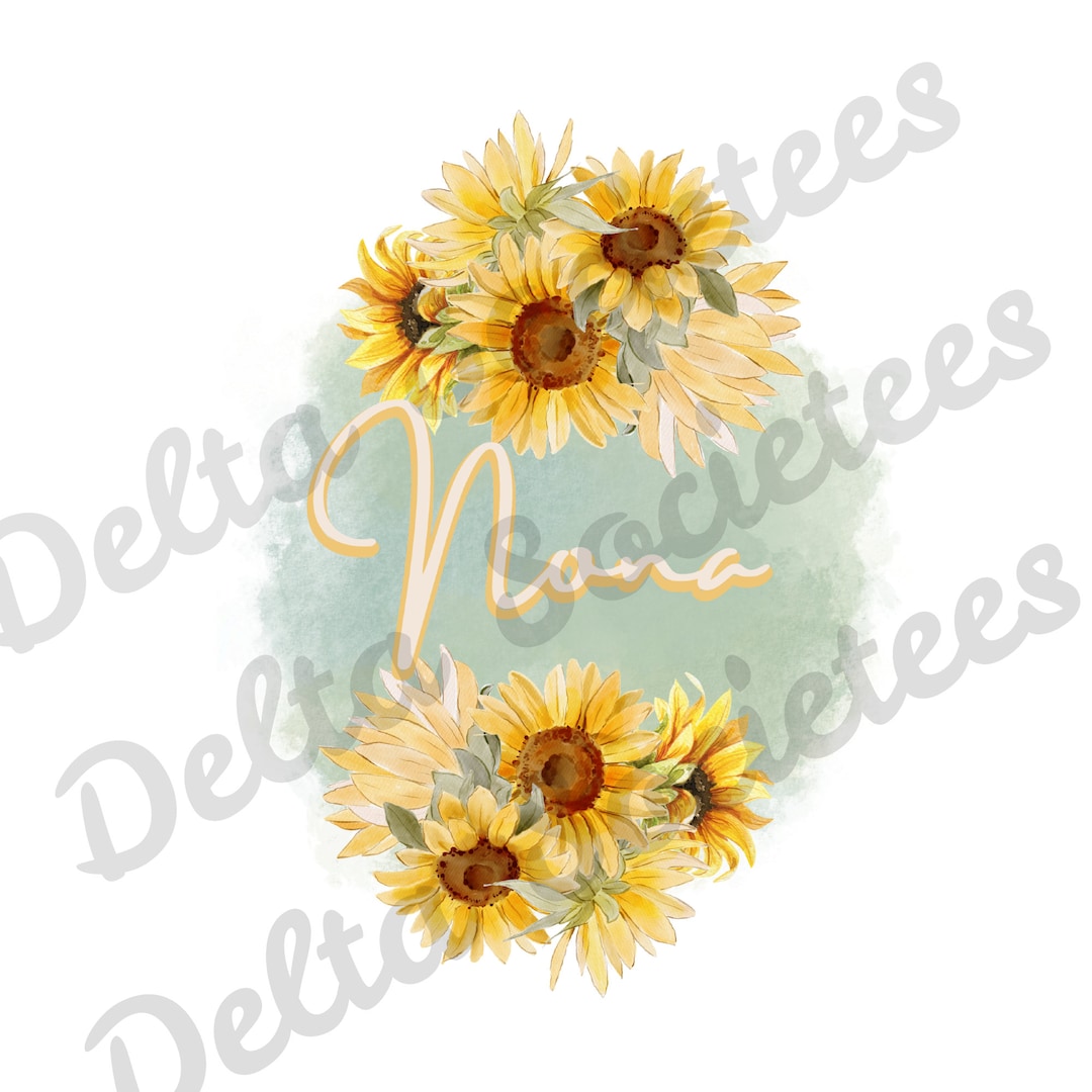 Nona PNG, Sunflower PNG, Mother's Day PNG, Digital Art, Sublimation ...