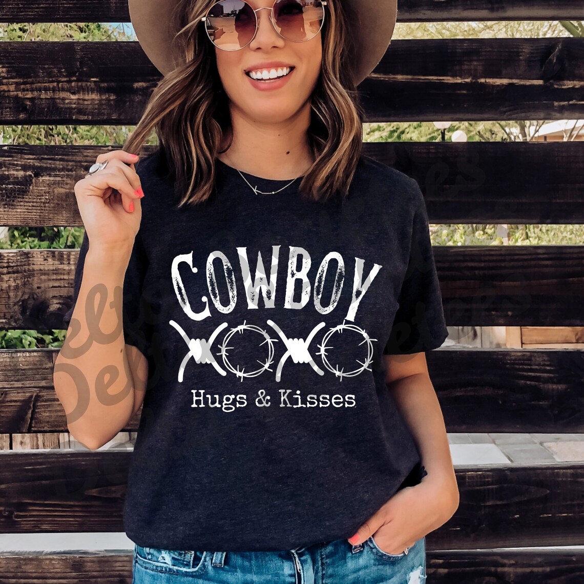 Cowboy Hugs and Kisses PNG, Cowboy Pngs, Hugs and Kisses Png, Digital ...