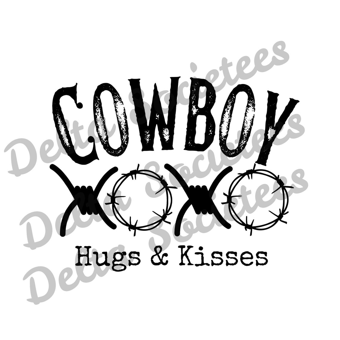 Cowboy Hugs and Kisses PNG, Cowboy Pngs, Hugs and Kisses Png, Digital ...