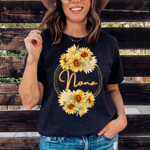 Nona PNG, Sunflower PNG, Mother's Day PNG, Digital Art, Sublimation ...