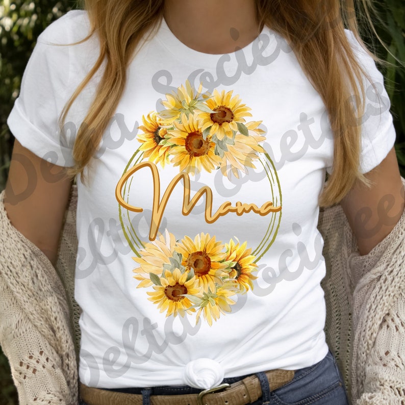 Mama PNG, Sunflower PNG, Mother's Day PNG, Digital Art, Sublimation ...