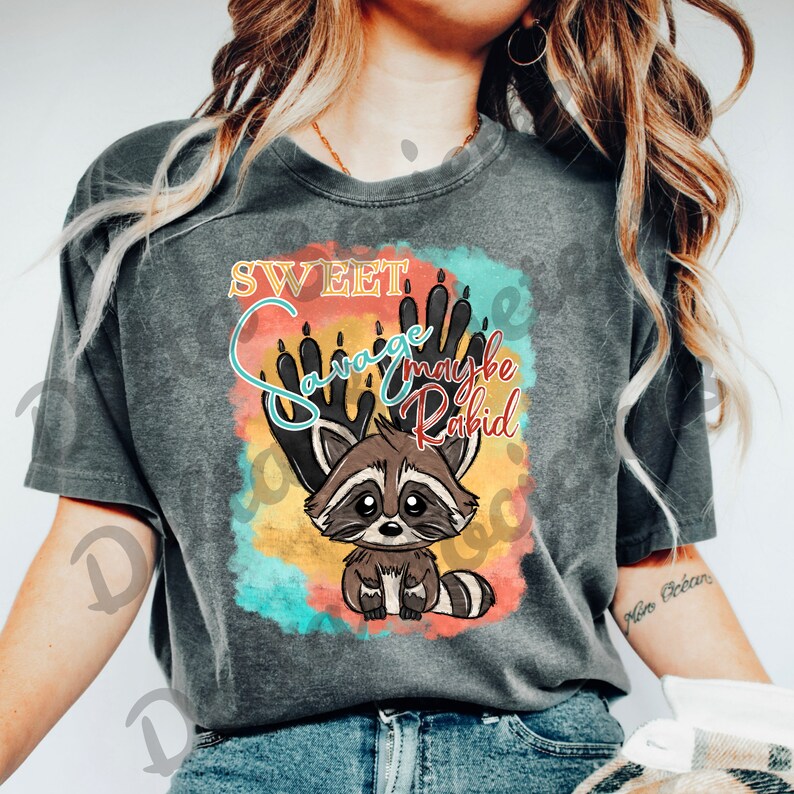 Sweet Savage Maybe Rabid PNG, Racoon PNG, Camping PNG, Paw Prints ...