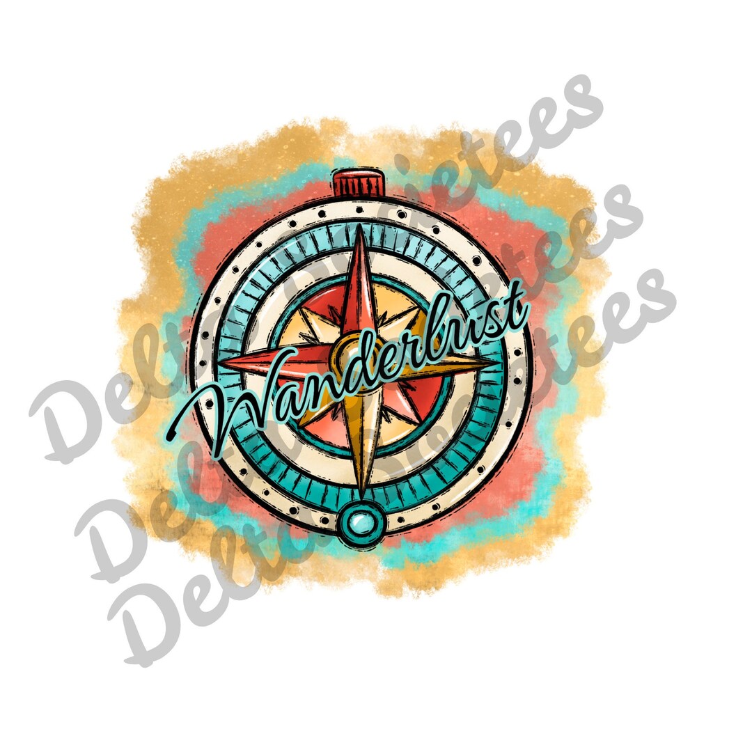 Wanderlust PNG, Compass PNG, Camping PNG, Flower, Digital Art ...