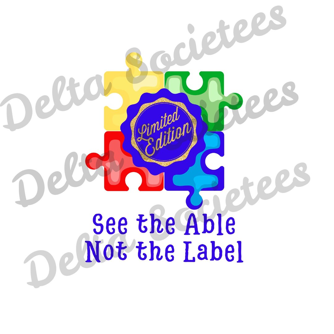 See the Able Not the Label Png, Autism Awareness Png, Autism Mom ...