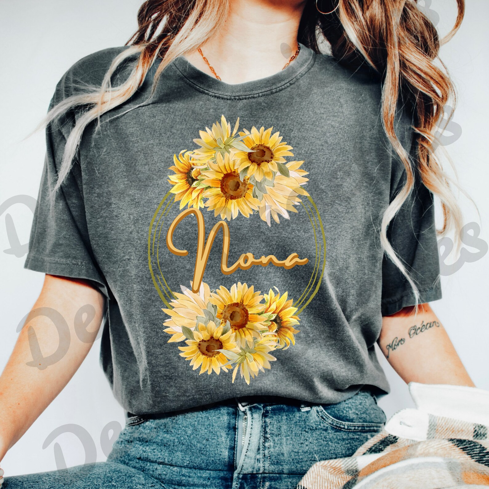 Nona PNG, Sunflower PNG, Mother's Day PNG, Digital Art, Sublimation ...