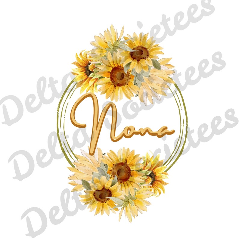 Nona PNG, Sunflower PNG, Mother's Day PNG, Digital Art, Sublimation ...