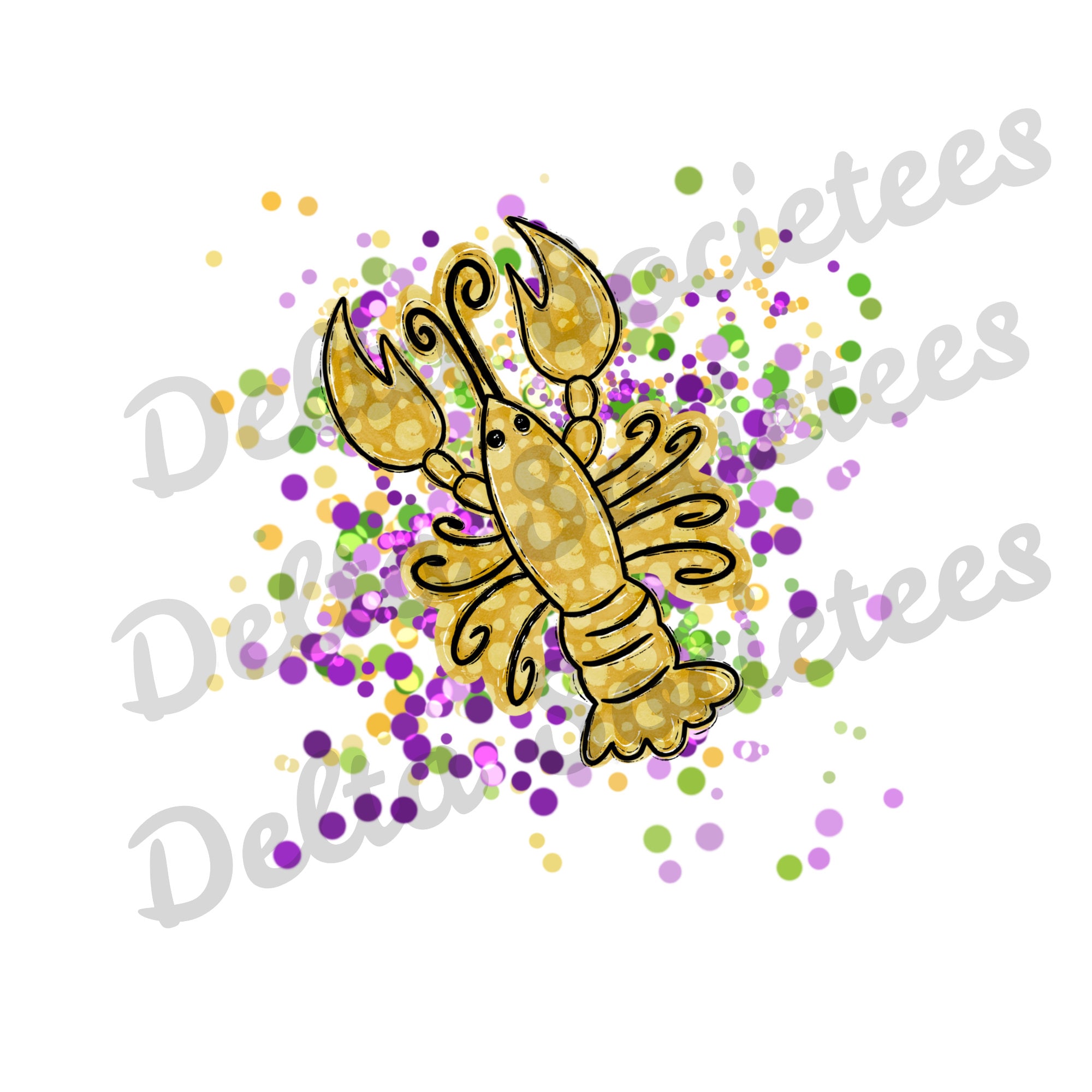 Mardi Gras PNG, Crawfish PNG, Mardi Gras Mask Png, Necklace, Digital ...