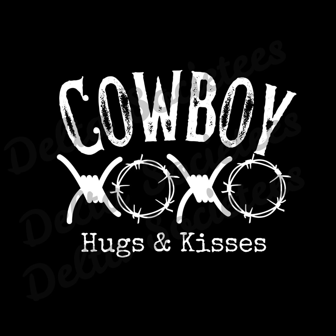 Cowboy Hugs and Kisses PNG, Cowboy Pngs, Hugs and Kisses Png, Digital ...