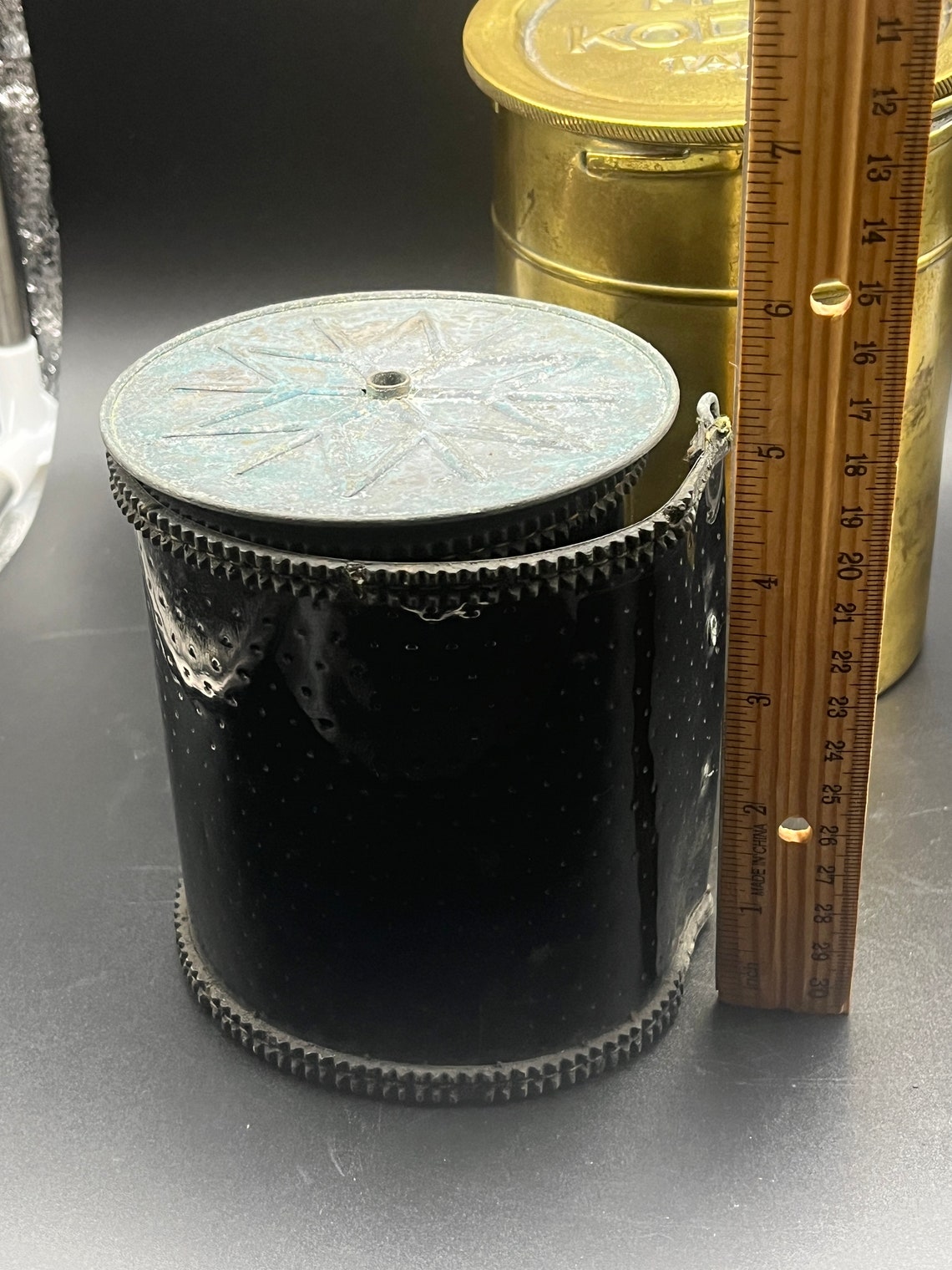 Antique Kodak Film Tank C, Brass Developing Tank With Reel and Apron ...