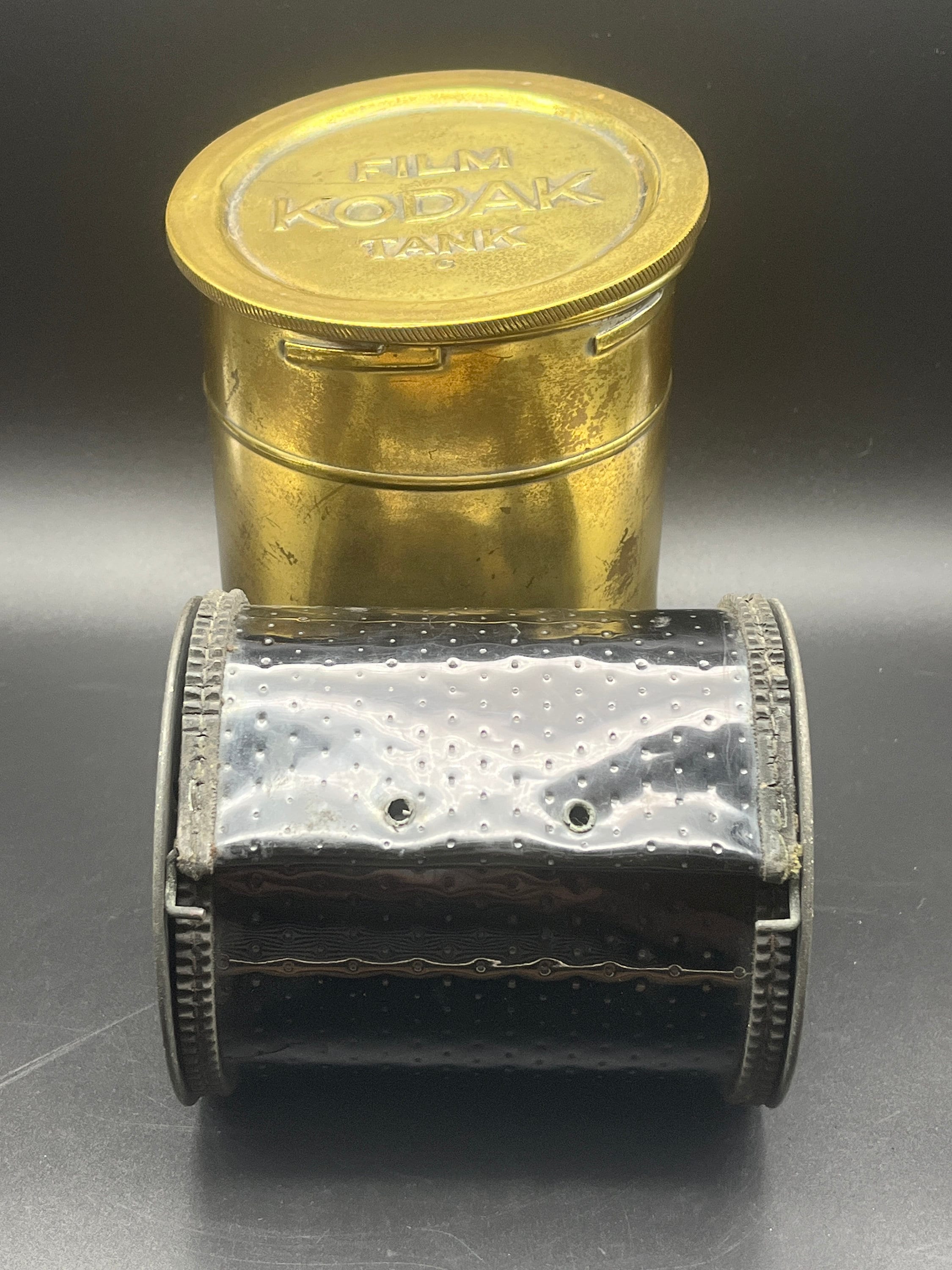 Antique Kodak Film Tank C, Brass Developing Tank With Reel and Apron ...