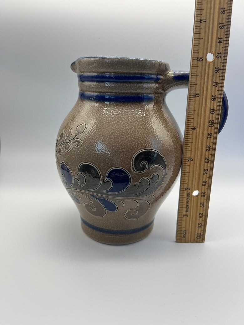 Vintage Handarbeit Pottery Pitcher Handmade in Germany Signed, MCM - Etsy