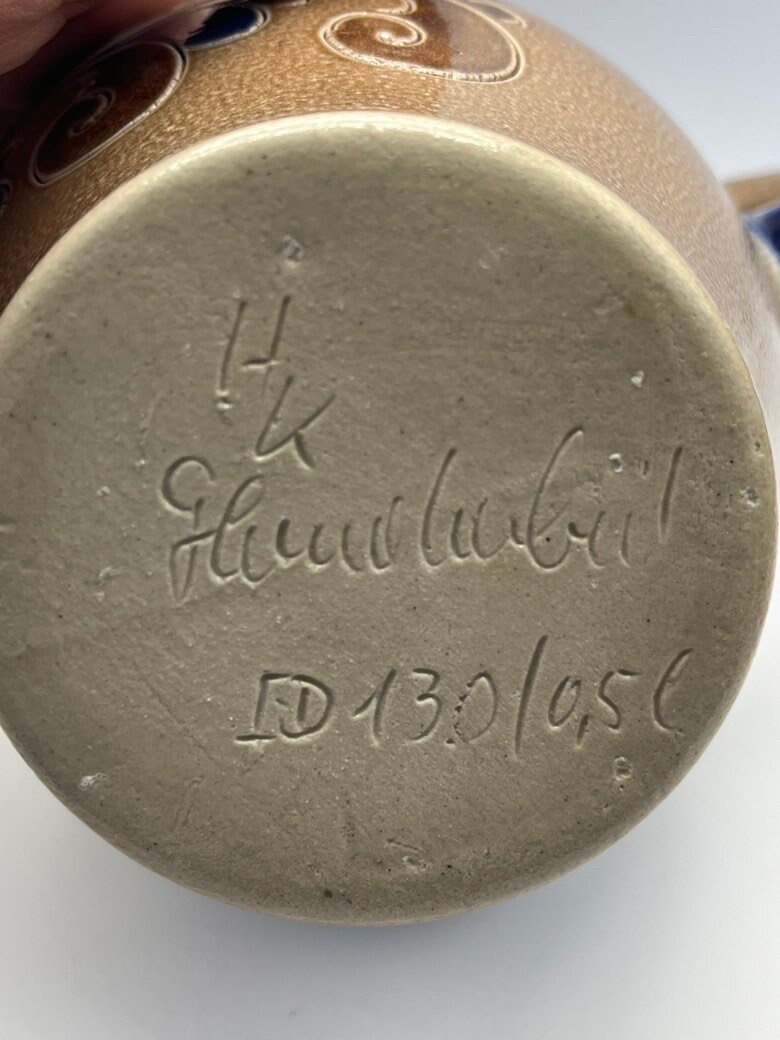 Vintage Handarbeit Pottery Pitcher Handmade in Germany Signed, MCM - Etsy