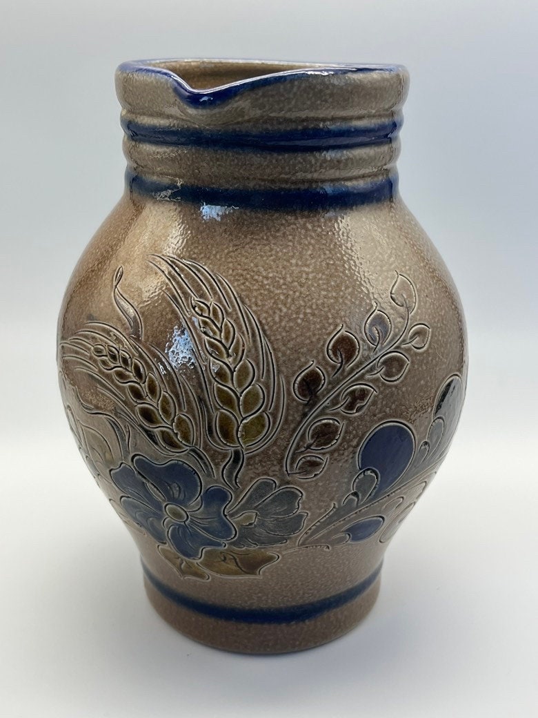 Vintage Handarbeit Pottery Pitcher Handmade in Germany Signed, MCM - Etsy