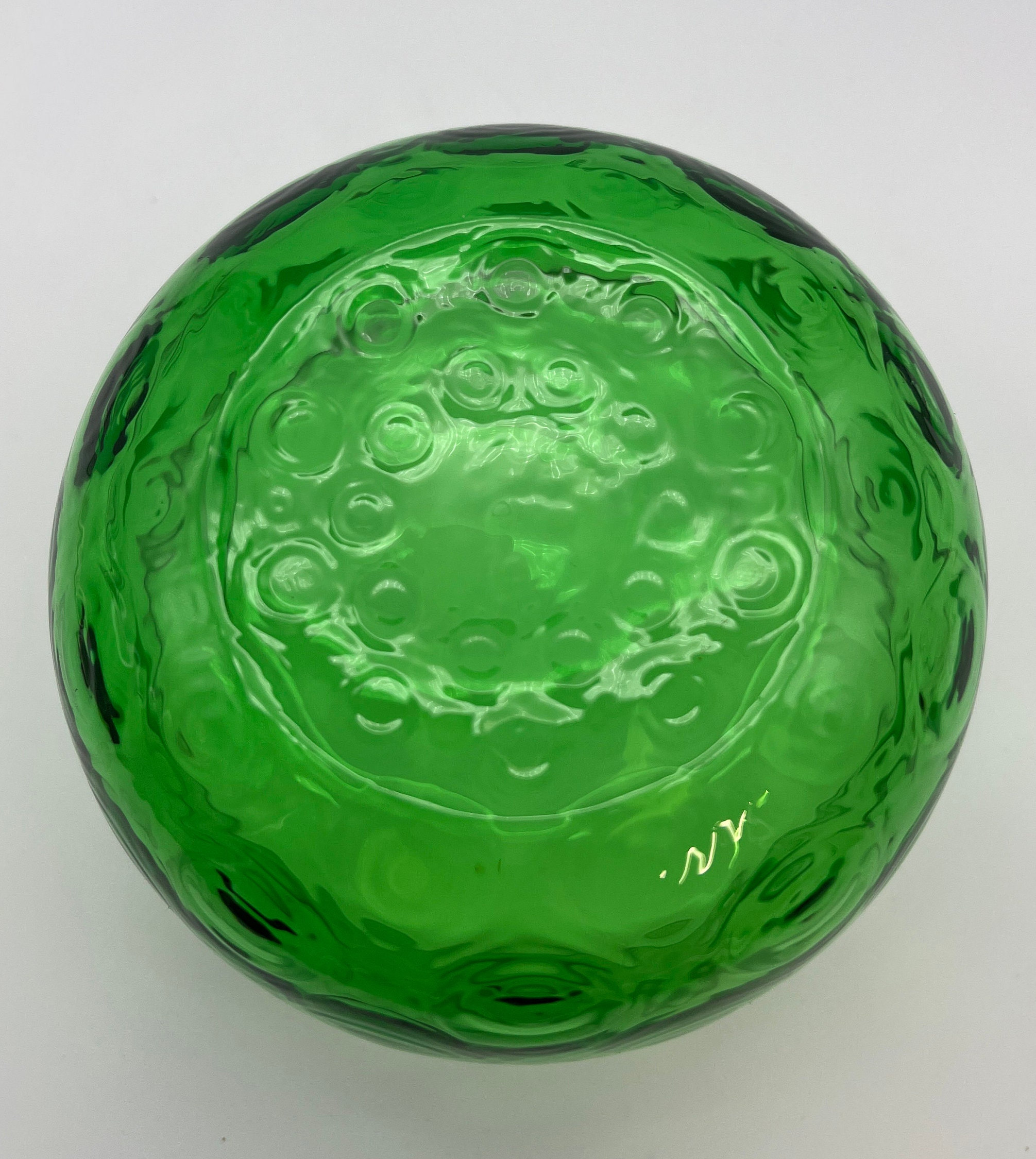 Vintage Emerald Green Coin Dot Glass Finger Bowl, MCM - Etsy