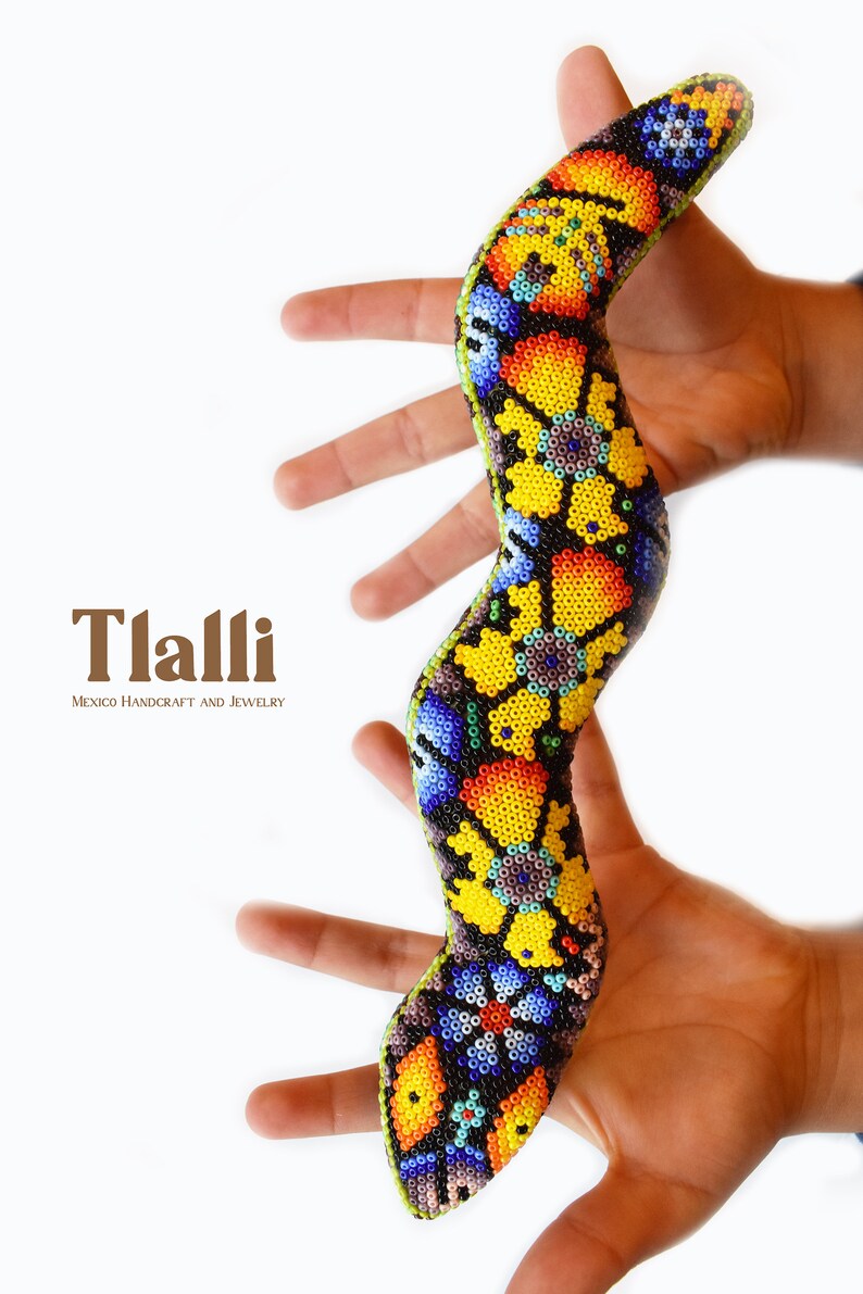 Beaded Snake Sculpture, Eagle Drawing, Handmade Huichol Art - Etsy