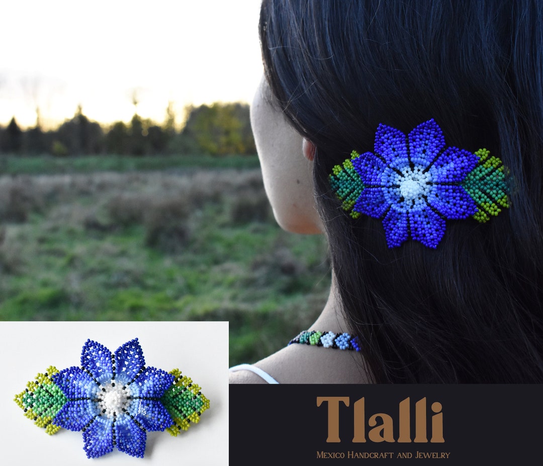 Native American Beaded Hair Clip - Etsy