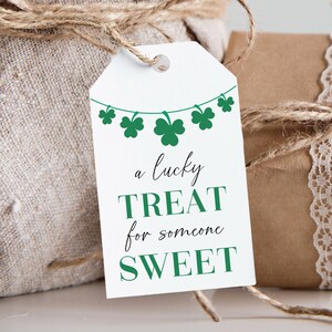 St. Patrick's Day Gift Tag Template, A Treat for Someone Sweet, Cookie ...
