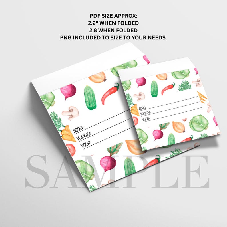 Printable Seed Packet Template: Blank Printable Envelope PNG, PDF ...