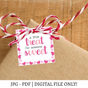 Valentine's Day Gift Tag Template, Cookie Tags, Sweet Treat Printable ...
