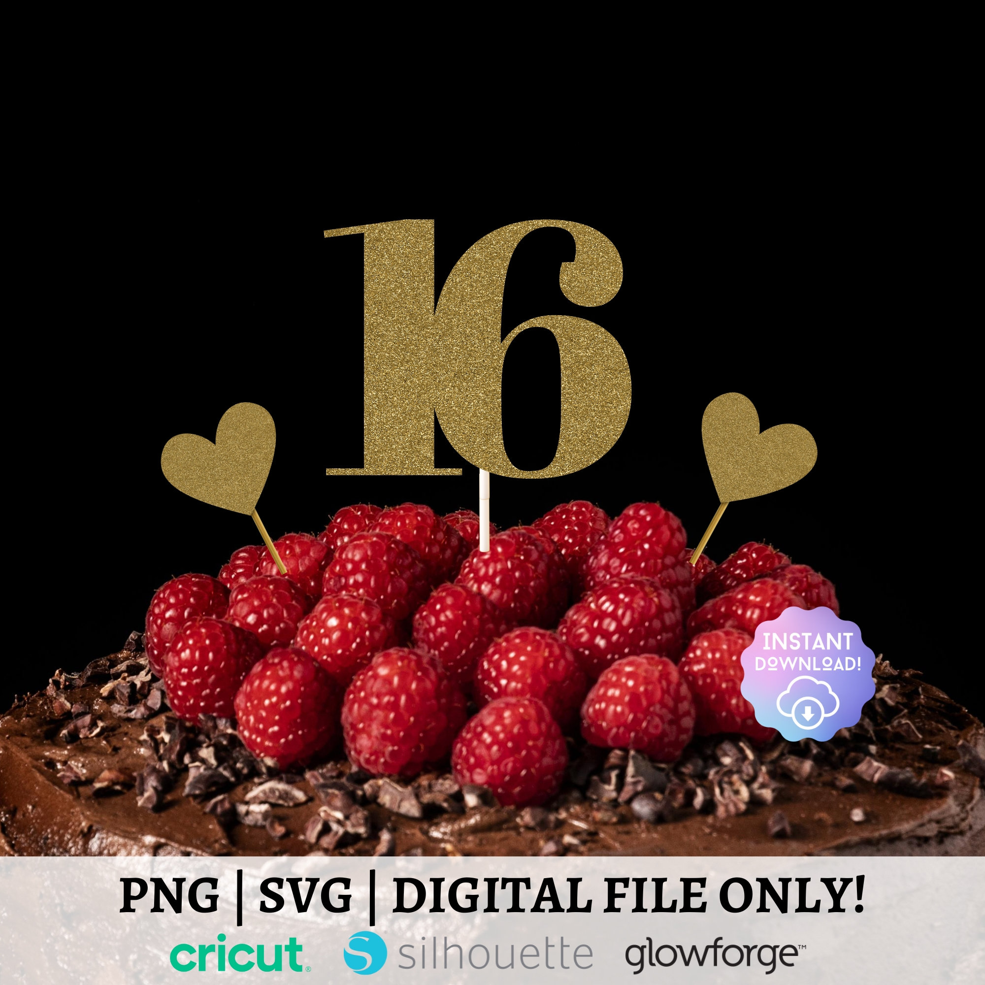 Sweet 16 Cake Topper SVG, Sweet 16 SVG, Feliz Cumpleanos Svg, Happy ...